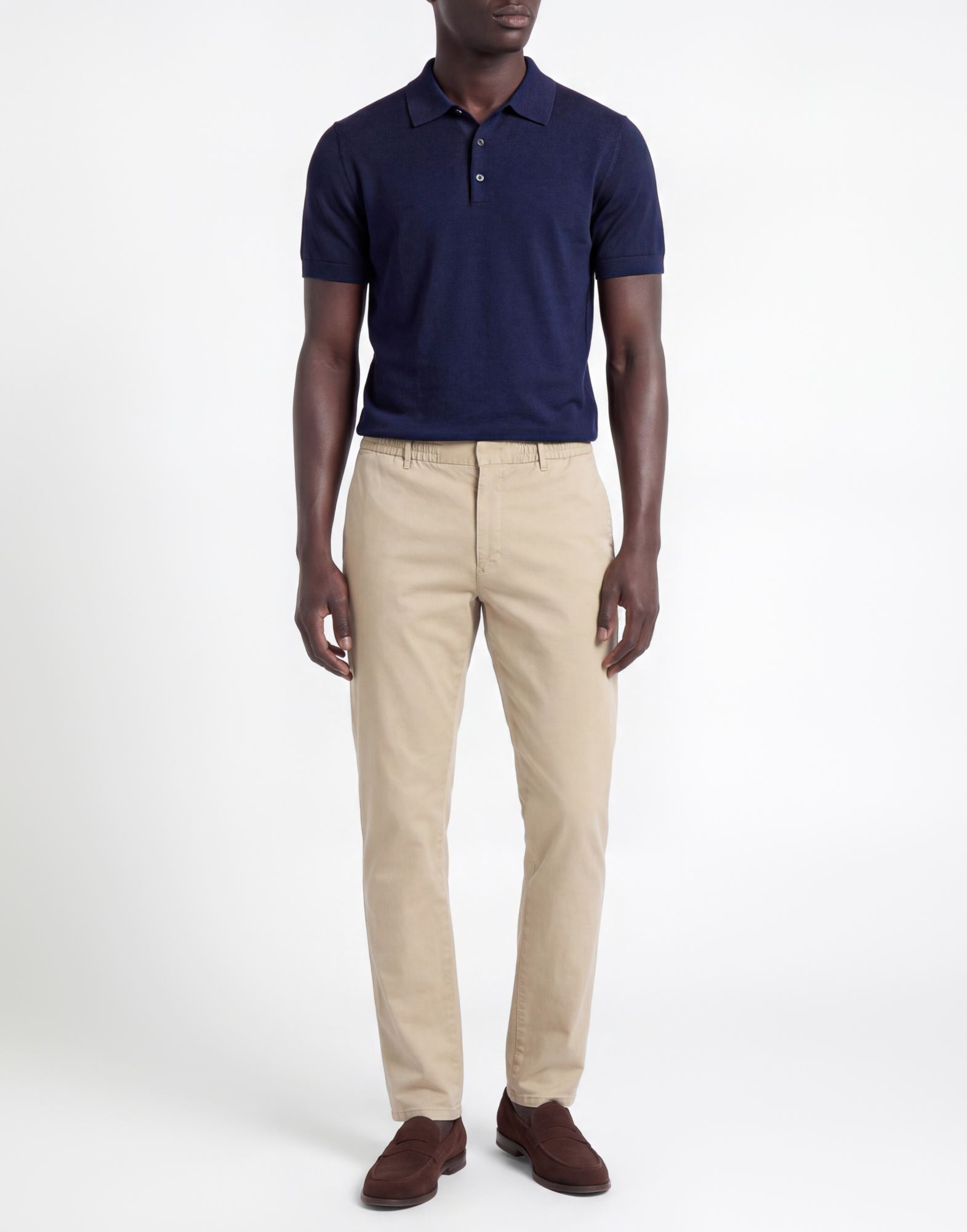 INCOTEX INCOTEX Cotton Elastane Tapered Leg Trousers